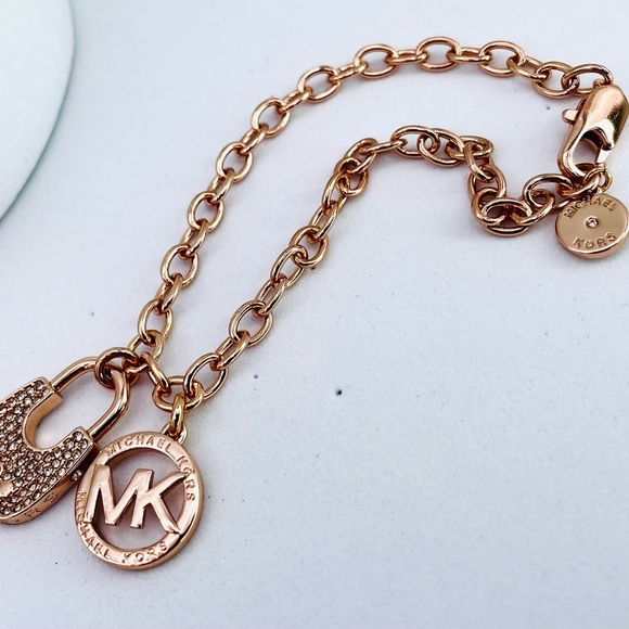Michael Kors | Jewelry | Michael Kors Mk Fashion Rose Goldtone Pave ...